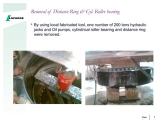 ATOX Mill maintenance , Replacement of roller bearing and seals.ppt