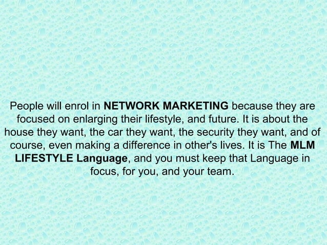 A complete Guide to Network Marketing (MLM) 53 Success Tips | PPT | Resume Writing and Advice ...