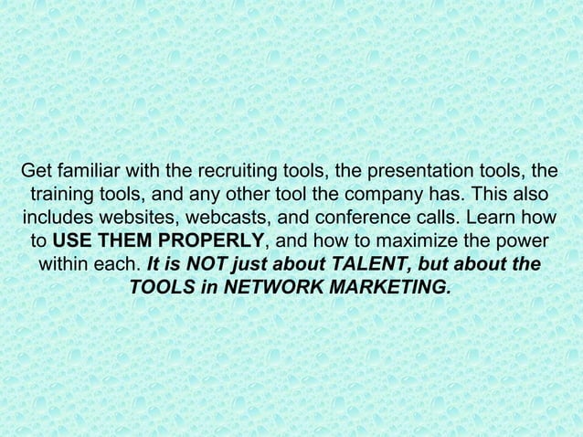 A complete Guide to Network Marketing (MLM) 53 Success Tips | PPT | Resume Writing and Advice ...