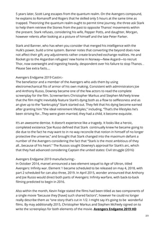 The Ultimate Guide To AVENGERS ENDGAME 2019 | PDF