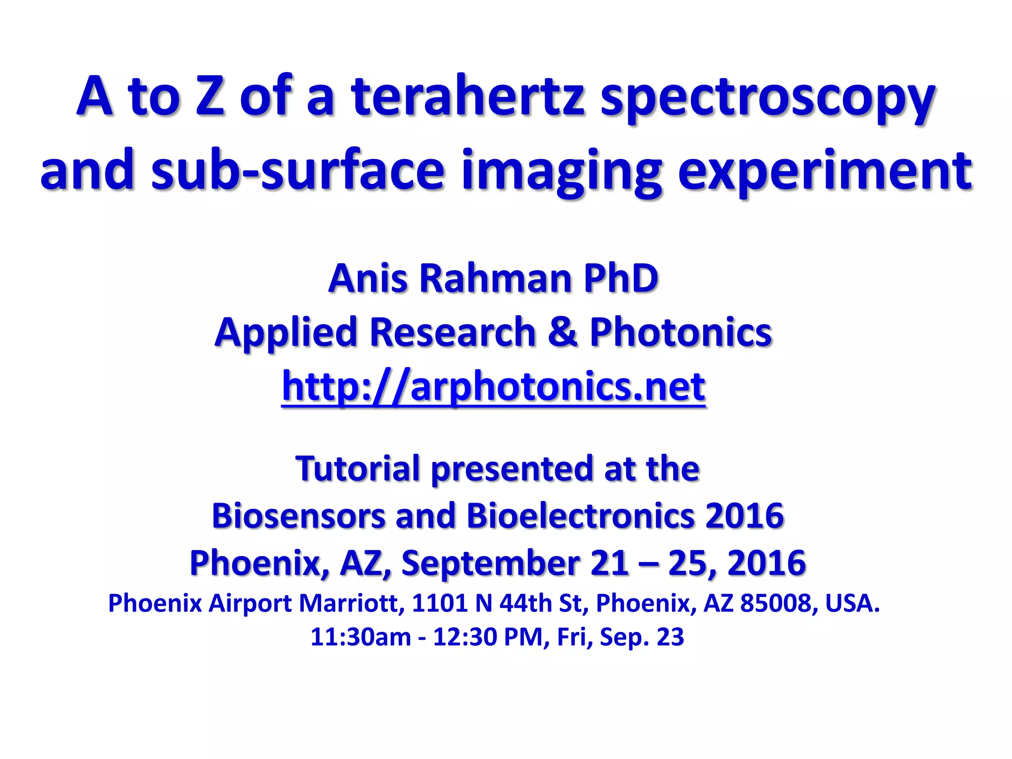 A to Z of a terahertz spectroscopy and imaging experiment_.pdf