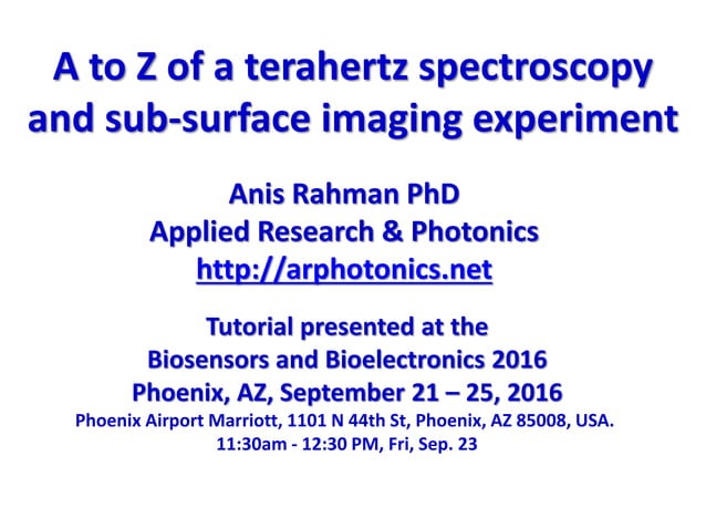 A to Z of a terahertz spectroscopy and imaging experiment_.pdf