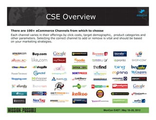 A to Z of Comparison Shopping Engines, by Michael Lambert of MerchantAdvantage | PDF