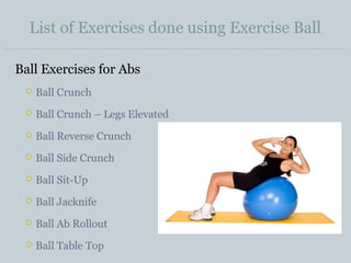 A to z of exercise stability ball | PPT
