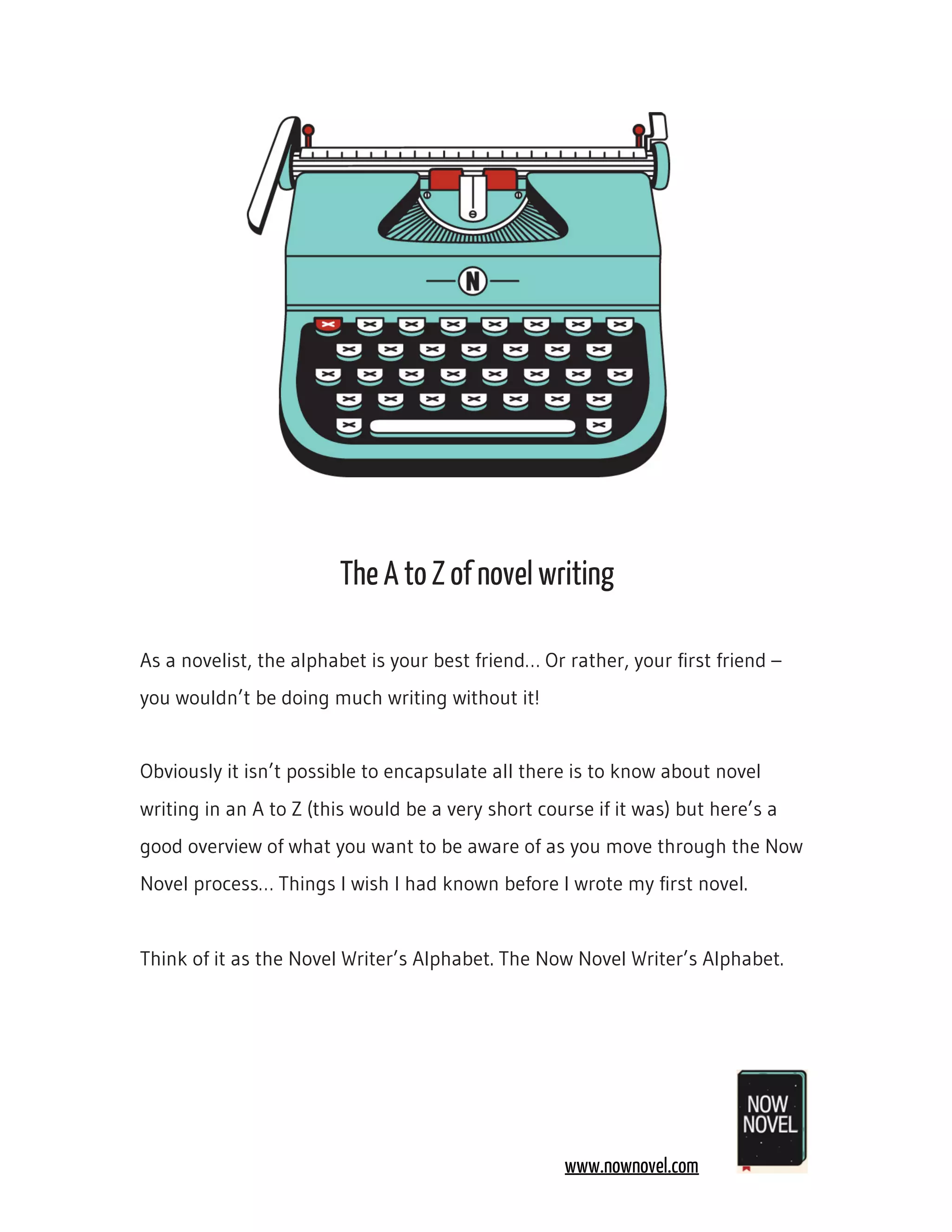 Now Novel - A to Z of novel writing | PDF
