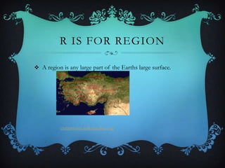 A to Z words and definition in geography | PPTX