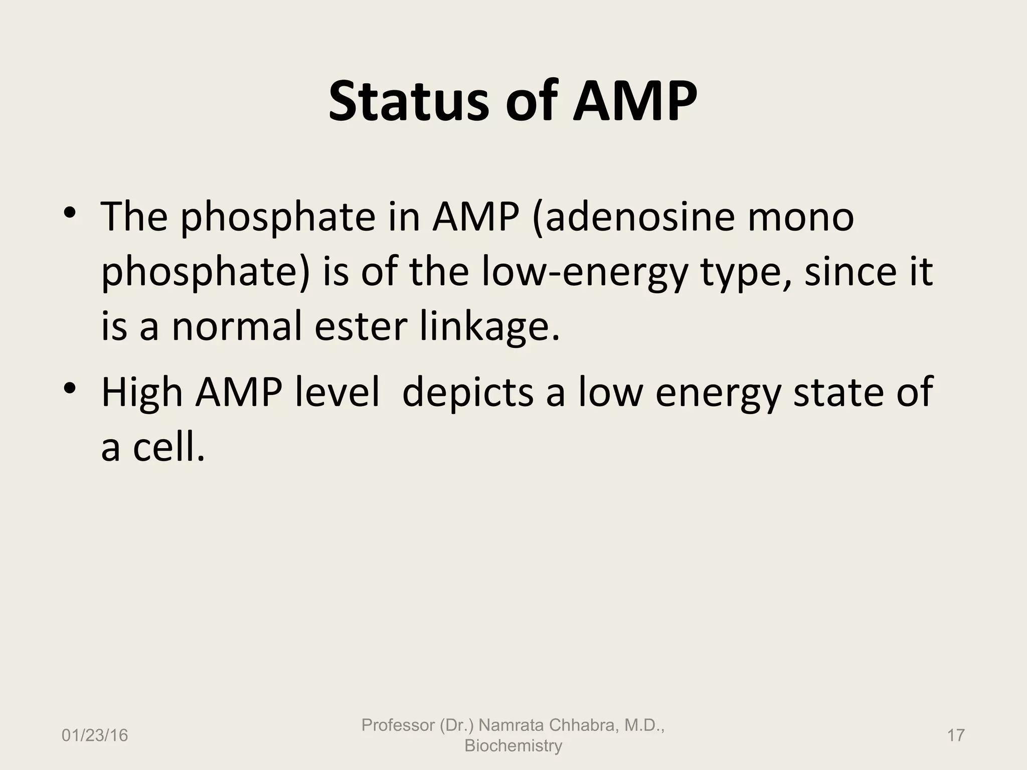 ATP- The universal energy currency of cell | PPT