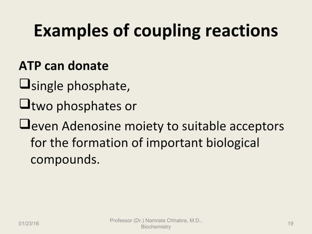 ATP- The universal energy currency of cell | PPT