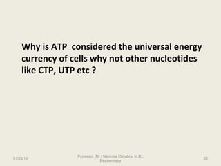 ATP- The universal energy currency of cell | PPT