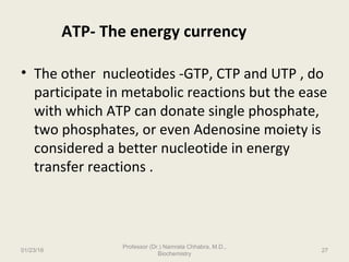 ATP- The universal energy currency of cell | PPT