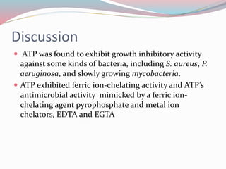 Atp, antibacterial agent | PPTX