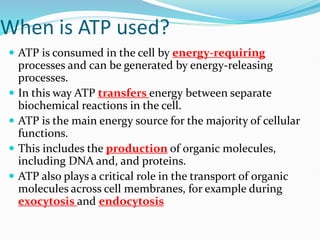 ATPPAdenosine triphosphate biological molecule .pptx