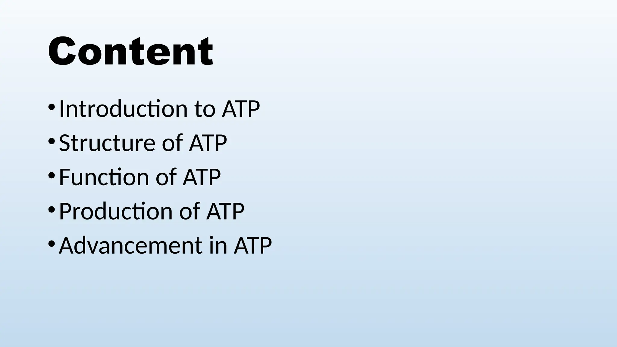 ATP: adenosine triphosphate | PPT