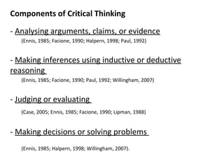 ATP 2016 - Critical Thinking in Psychology | PPT