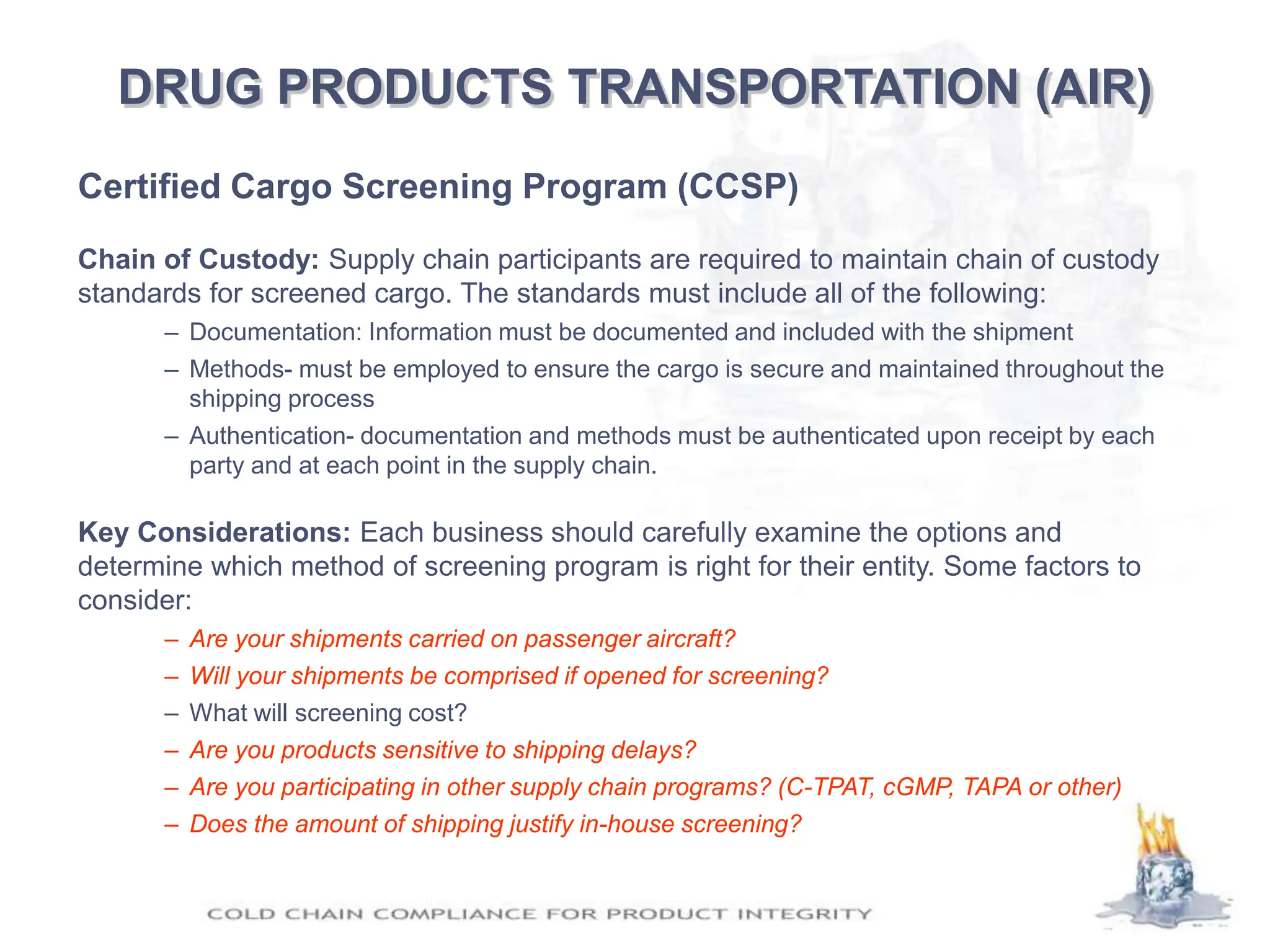 ATP-IQPCWorkshop_2010v2 Cadena de Frio gap | PPT