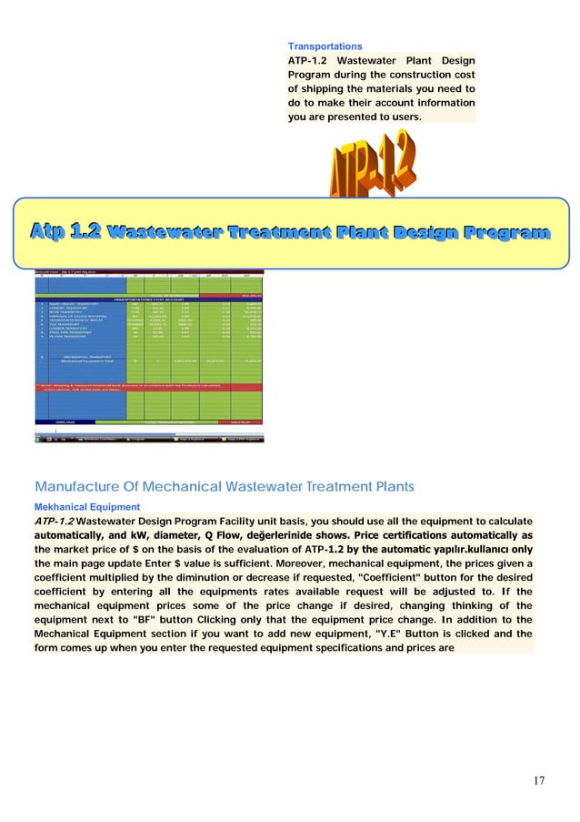 Atp1.2 to AutoCAD Wastewater Treatment Plant Design Program | PDF