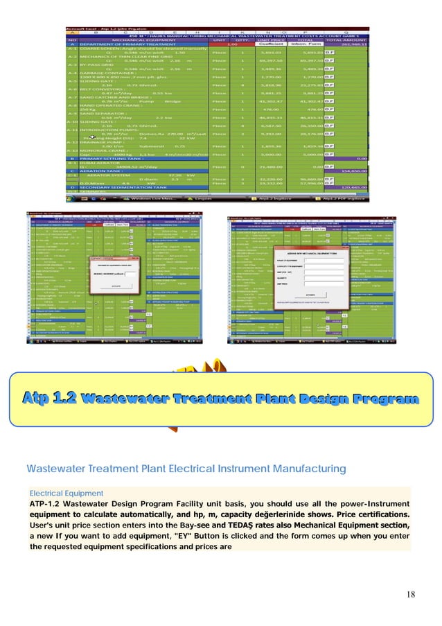 Atp1.2 to AutoCAD Wastewater Treatment Plant Design Program | PDF