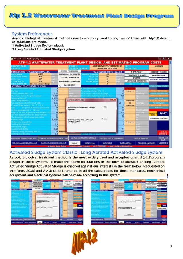 Atp1.2 to AutoCAD Wastewater Treatment Plant Design Program | PDF