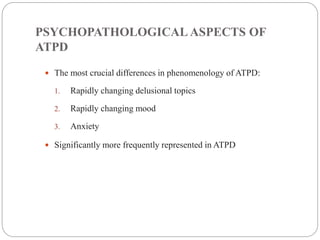 Acute and transient Psychotic Disorder | PPTX