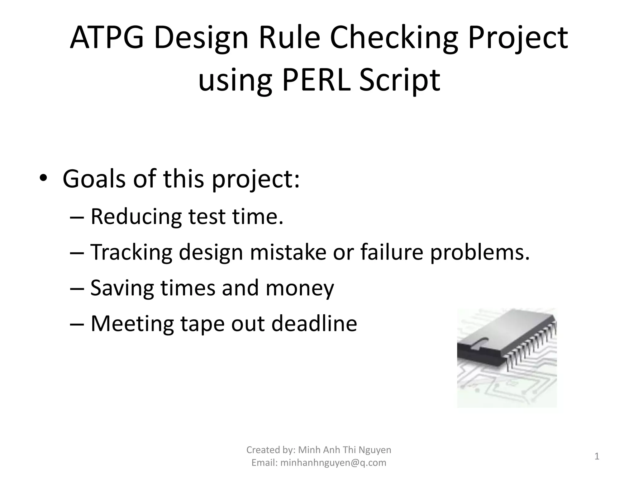 Atpg design rule checking project | PPTX