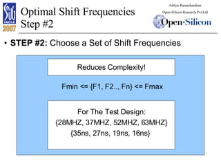Dynamic Shift Frequency Scaling Of ATPG Patterns | PPT