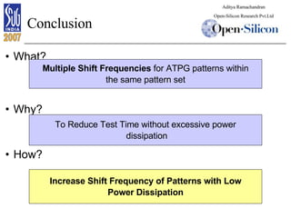 Dynamic Shift Frequency Scaling Of ATPG Patterns | PPT