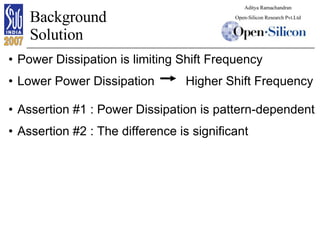 Dynamic Shift Frequency Scaling Of ATPG Patterns | PPT