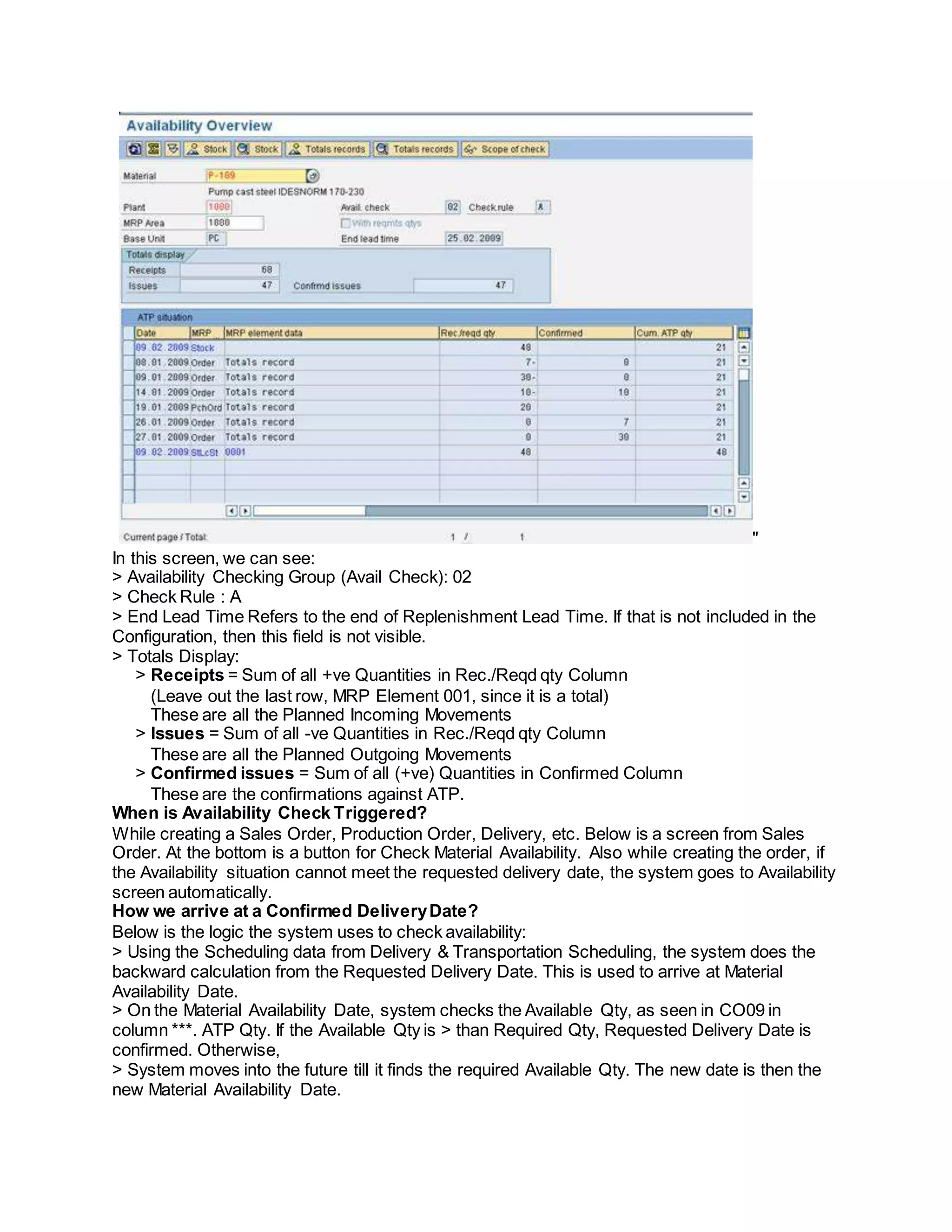 Availability To Promise | DOCX