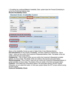 Availability To Promise | DOCX | Business | Business and Finance