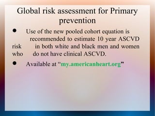 ATP IV Guideline for Blood cholesterol level | PPT | Heart and ...
