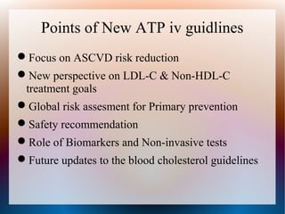 ATP IV Guideline for Blood cholesterol level | PPT