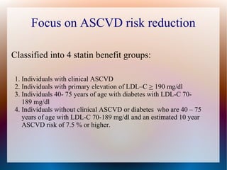 ATP IV Guideline for Blood cholesterol level | PPT
