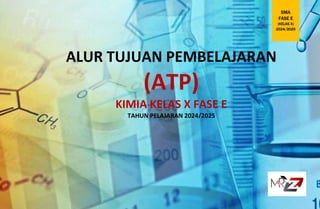ATP Kimia Fase E Kelas X bisa deigunakan ditahun ajaran 2024/2025 | DOCX