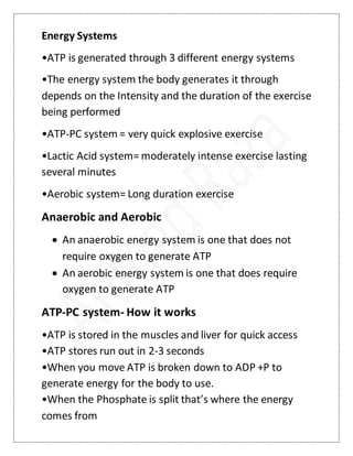 Atp pc energy system | DOCX
