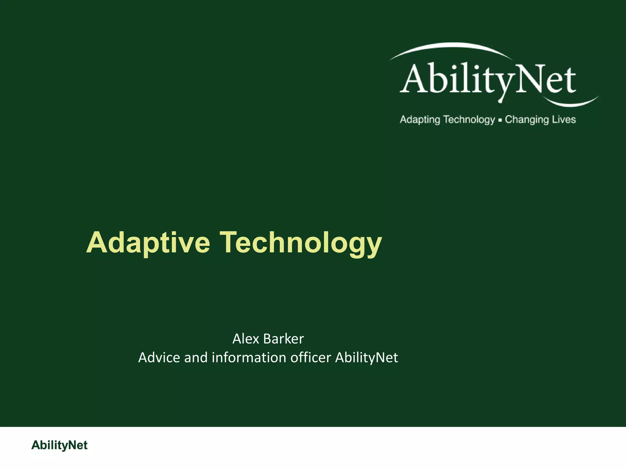 Adaptive Technology | PPTX