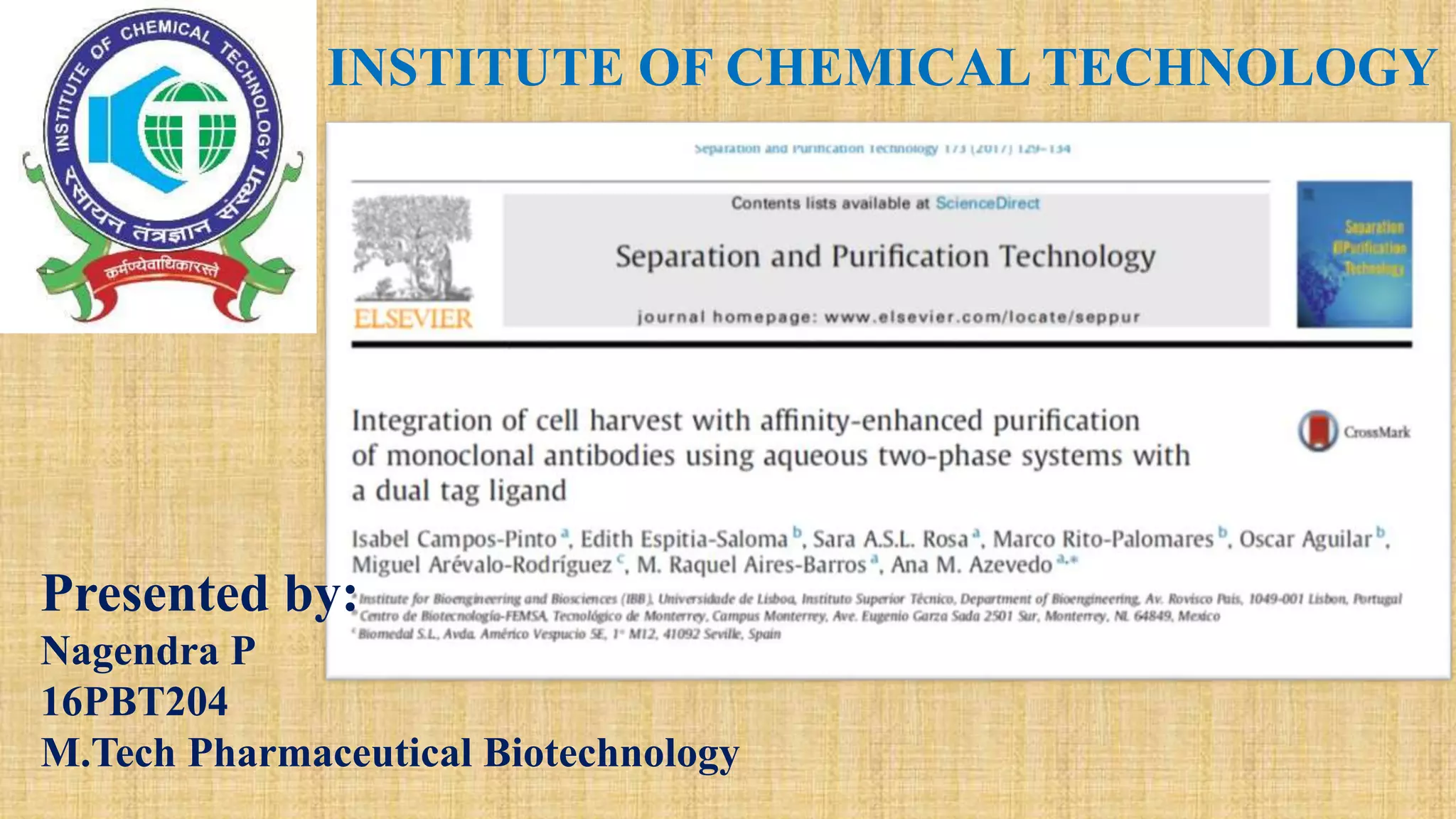 Aqueous Two Phase Extraction | PPTX
