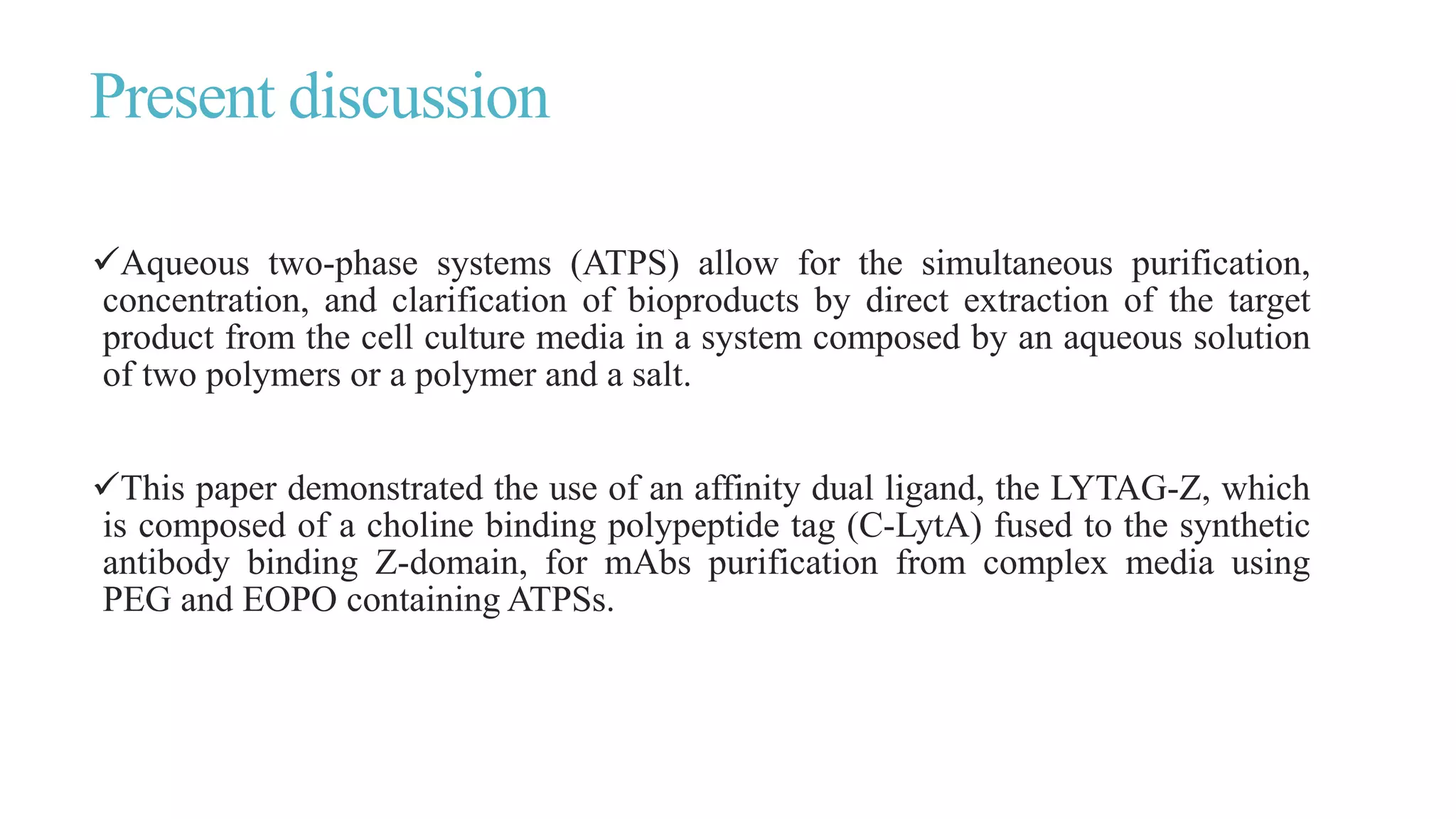 Aqueous Two Phase Extraction | PPTX