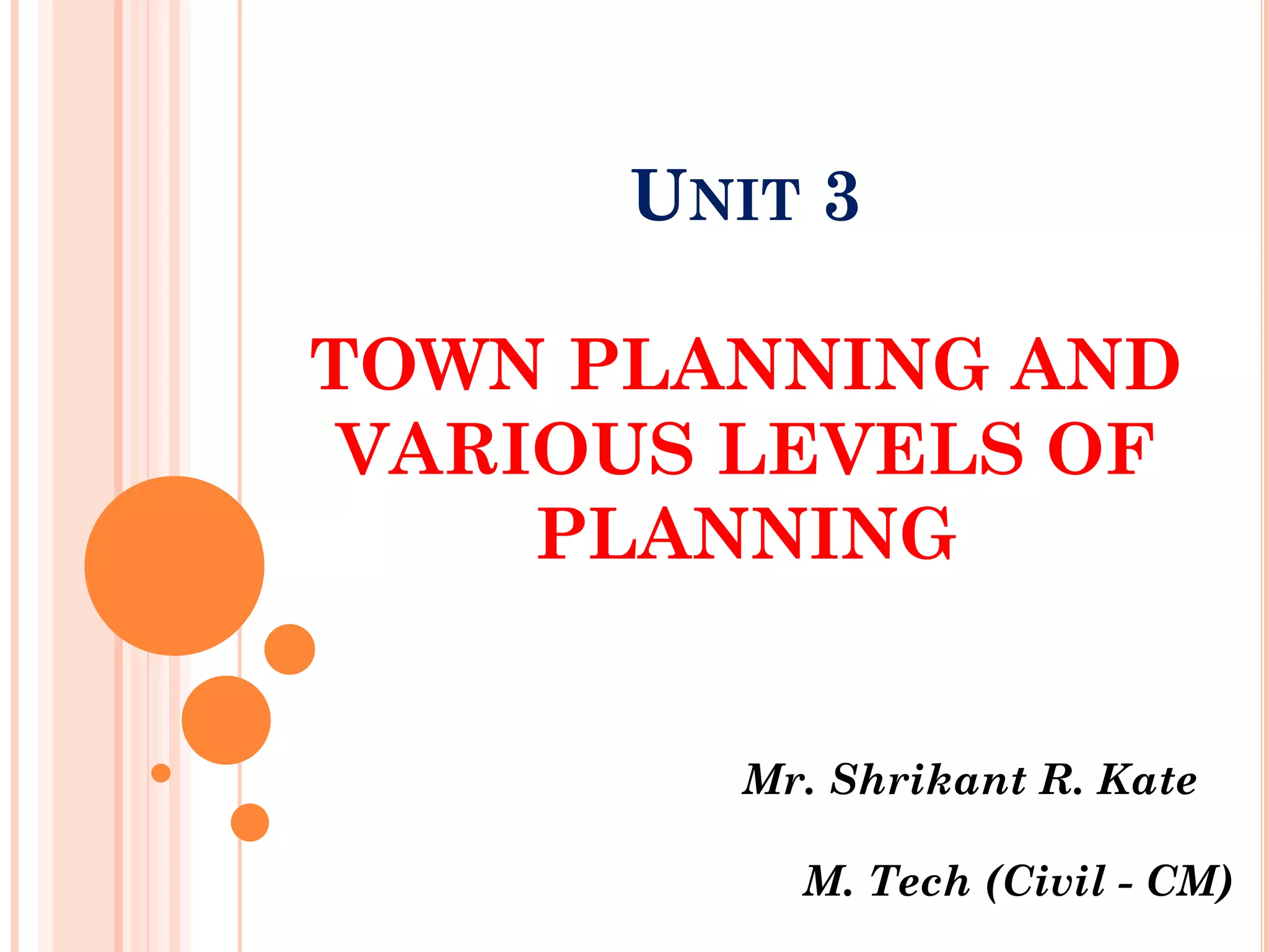Architecture and town planning _Unit 3_SPPU_Town planning and various ...