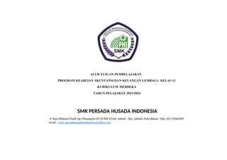 Alur Tujuan Pembelajaran Alma Kelas 11 AKL SMK | DOCX