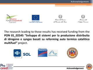 Hydrogen production by a thermally integrated ATR based fuel processor ...