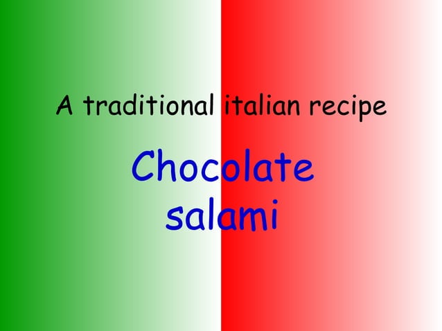 A traditional italian recipe | PPT