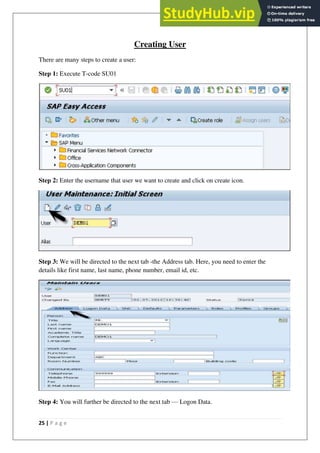 A Training Report On SAP Basis | PDF
