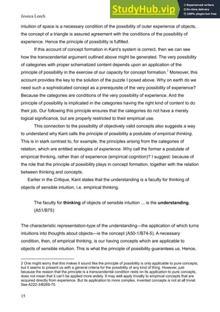 A Transcendental Argument For The Principle Of Possibility | PDF