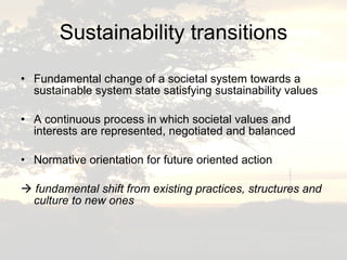 A Transitions Perspective on Research for Sustainability | PPT