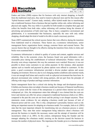 A Transition To Physical Retail From E-Business A Case Study | PDF