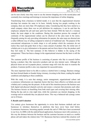 A Transition To Physical Retail From E-Business A Case Study | PDF