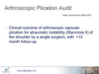 Atraumatic Shoulder Instability Management | PPT