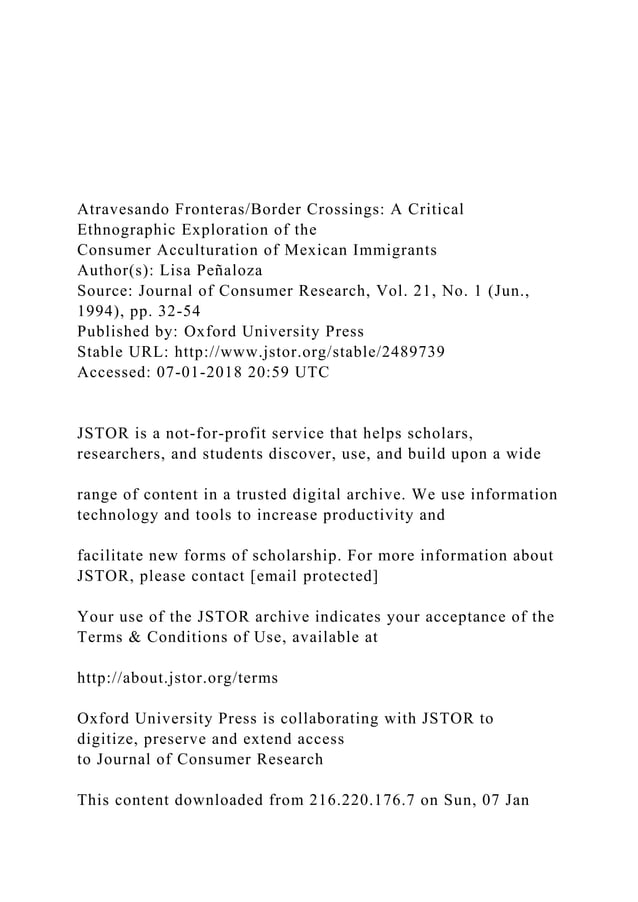 Atravesando FronterasBorder Crossings A Critical Ethnog.docx