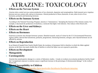 Atrazine's Effects and You | PPT