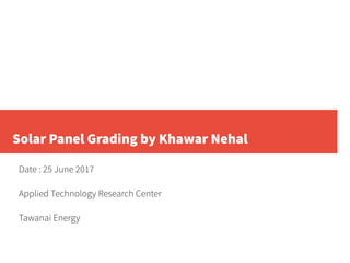 Grading of Solar Panels. | PDF